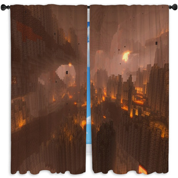 Minecraft Curtains & Drapes | Black Out | Custom Sizes