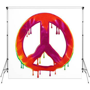Peace sign Photo Backdrops | Available in Super Large Custom Sizes