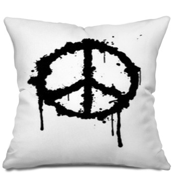 Peace sign Throw Pillows, Shams & Pillow Cases