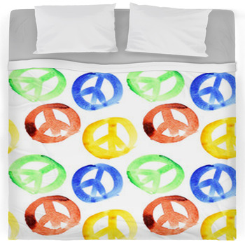 Peace sign Comforters, Duvets, Sheets & Sets | Custom