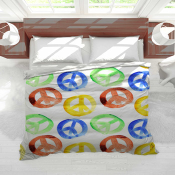 Peace sign Comforters, Duvets, Sheets & Sets | Custom