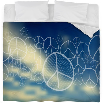 Peace sign Comforters, Duvets, Sheets & Sets | Custom
