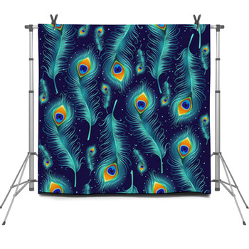 Peacock Photographer Backdrops | Available in nearly ANY Custom Sizes