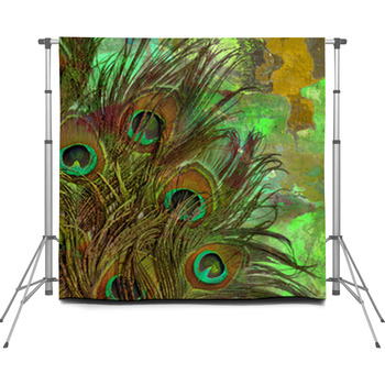 Peacock Photographer Backdrops | Available in nearly ANY Custom Sizes