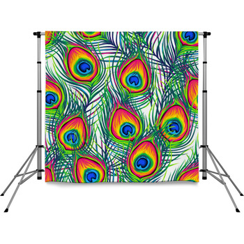 Peacock Photographer Backdrops | Available in nearly ANY Custom Sizes
