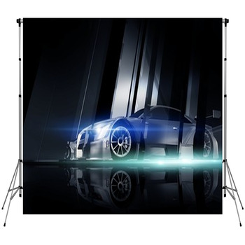 Race car Custom Backdrops | Available in Ultra Large Custom Sizes