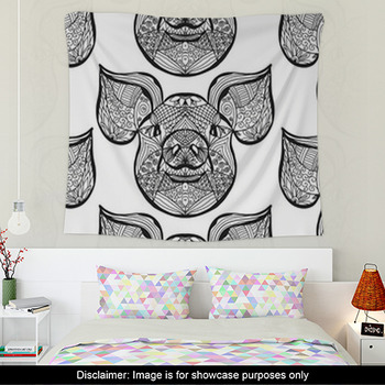 Pig Wall Decor | Murals | Tapestry | Posters | Custom Sizes
