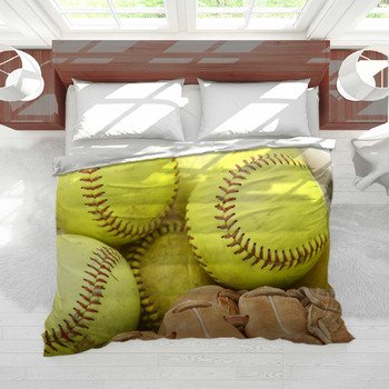 Softball Comforters, Duvets, Sheets & Sets | Custom