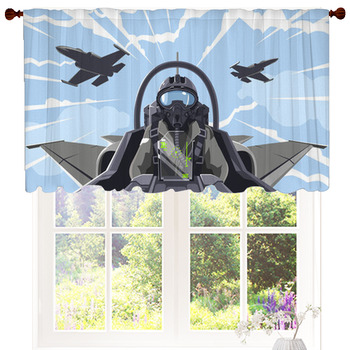 Jet fighter Window Curtains & Drapes | Black Out | Custom Sizes