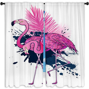 Flamingo Curtains & Drapes | Black Out | Custom Sizes