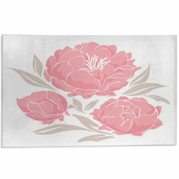Pink floral Area Rugs & Floor Mats