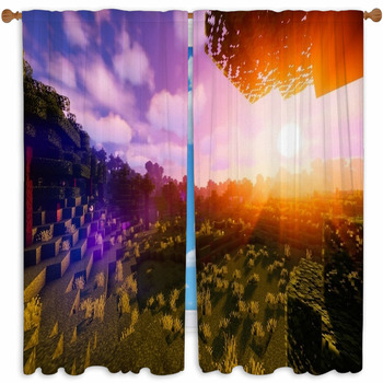 Minecraft Curtains & Drapes | Black Out | Custom Sizes