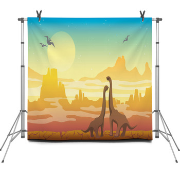 Dinosaur Photo Backdrops | Available in Very Large Custom Sizes