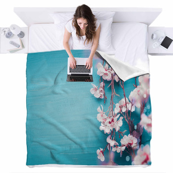 Spring Fleece Blanket Throws | Free Personalization