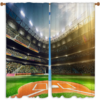 Baseball Window Curtains & Drapes | Black Out | Custom Sizes