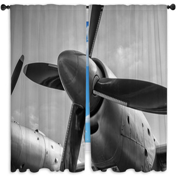 Jet fighter Window Curtains & Drapes | Black Out | Custom Sizes