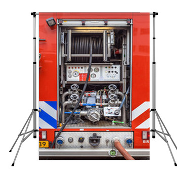 Fire truck Photo Backdrops | Available in Super Large Custom Sizes