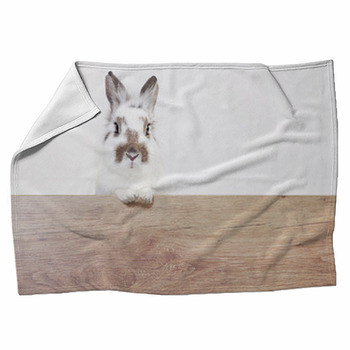 Bunny Fleece Blanket Throws | Free Personalization
