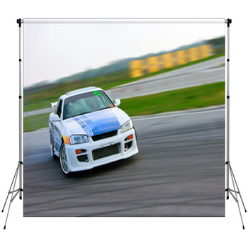 Race car Custom Backdrops | Available in Ultra Large Custom Sizes