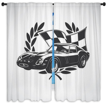 Race car Drapes & Window Treatments | Black Out | Custom Sizes