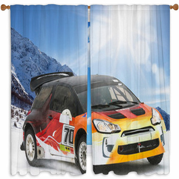 Race car Window Curtains & Drapes | Block Out | Custom Sizes