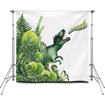 Dinosaur Photo Backdrops | Available in Very Large Custom Sizes