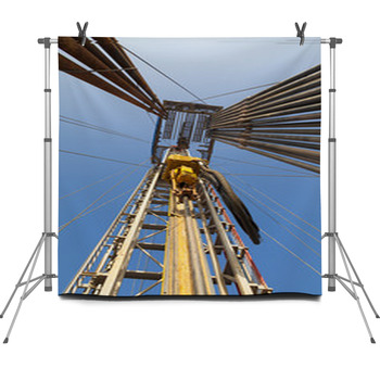 Oil rig Photographer Backdrops | Available in Very Large Custom Sizes