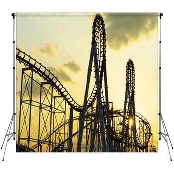 Amusement park Custom Backdrops | Available in Very Large Custom Sizes