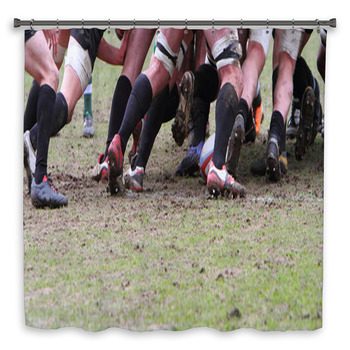 Rugby Shower Curtains, Bath Mats, & Towels Personalize