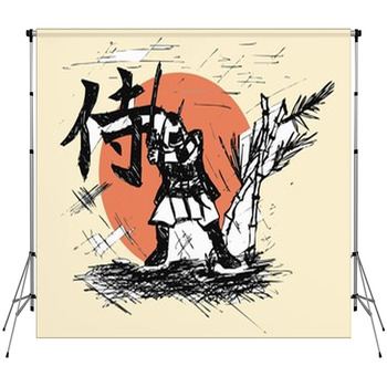 Samurai Custom Backdrops | Available in Very Large Custom Sizes