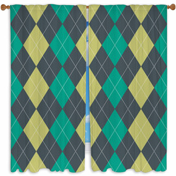 Argyle Drapes & Window Treatments | Black Out | Custom Sizes