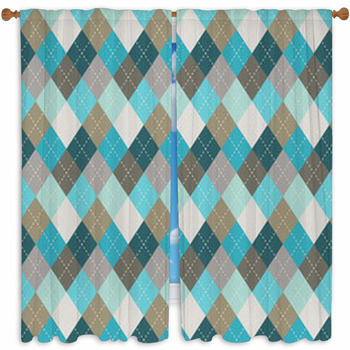 Argyle Drapes & Window Treatments | Black Out | Custom Sizes