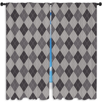 Argyle Drapes & Window Treatments | Black Out | Custom Sizes