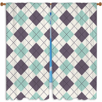 Argyle Drapes & Window Treatments | Black Out | Custom Sizes