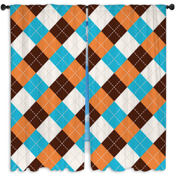 Argyle Drapes & Window Treatments | Black Out | Custom Sizes
