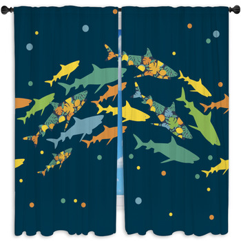 Shark Curtains & Drapes | Block Out | Custom Sizes