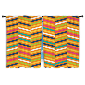 Chevron Drapes & Window Treatments | Black Out | Custom Sizes