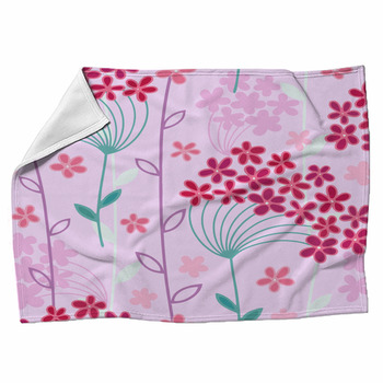 Pink floral Fleece Blanket Throws | Free Personalization