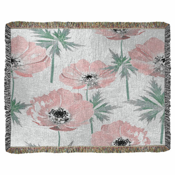 Pink floral Fleece Blanket Throws | Free Personalization