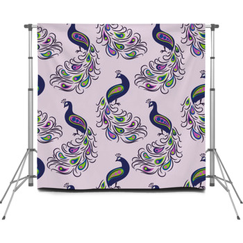 Peacock Photographer Backdrops | Available in nearly ANY Custom Sizes