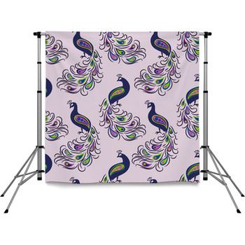 Peacock Photographer Backdrops | Available in nearly ANY Custom Sizes