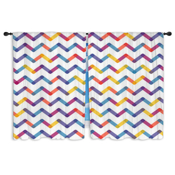 Chevron Drapes & Window Treatments | Black Out | Custom Sizes