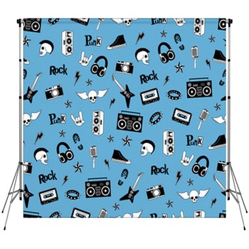 Rock n roll Photographer Backdrops | Available in Very Large Custom Sizes