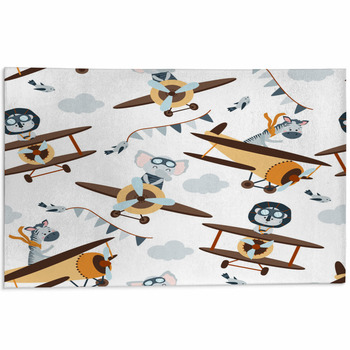 Vintage airplane Area Rugs & Floor Mats