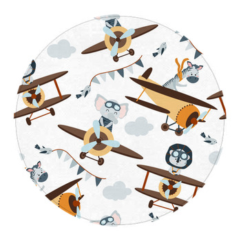 Vintage airplane Area Rugs & Floor Mats