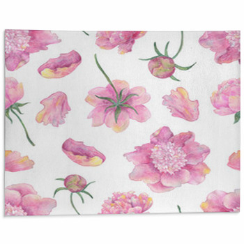 Pink floral Area Rugs & Floor Mats