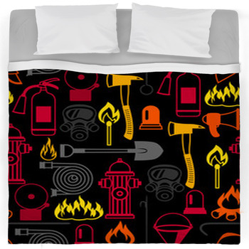 Firefighter Comforters, Duvets, Sheets & Sets | Personalized