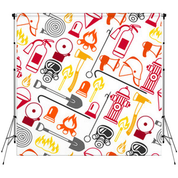 Firefighter Photographer Backdrops | Available in Super Large Custom Sizes