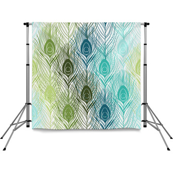 Peacock Photographer Backdrops | Available in nearly ANY Custom Sizes