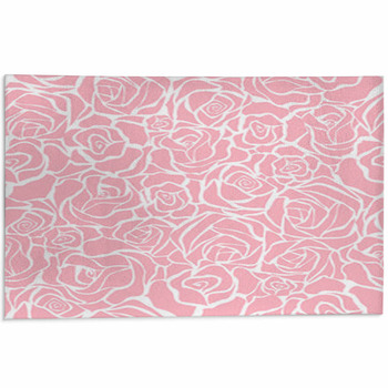 Pink floral Area Rugs & Floor Mats